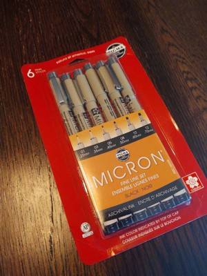 3pk Micron Archival Ink Multi-size Tip Pen Set - Black : Target