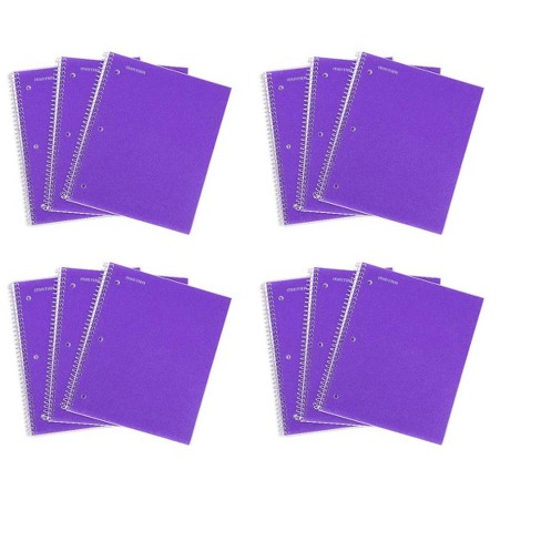 Spiral Durable Notebooks, (1 Subject) (purple, College Ruled 12pk) : Target