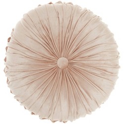 16" Ruched Velvet Round Throw Pillow - Mina Victory : Target