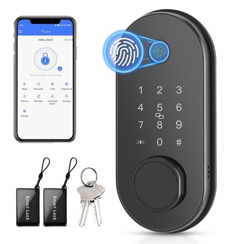 Gotgelif Smart Keyless Door Lock With Fingerprint & App Control For ...