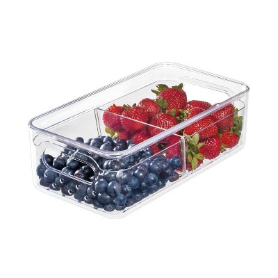 Idesign Divided Berry Bin With Lid