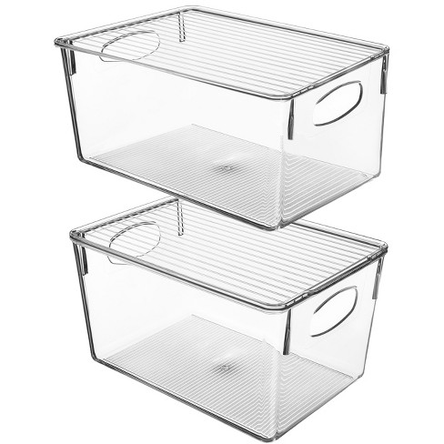 Sorbus Clear Storage Bins With Lid 2 Pack : Target