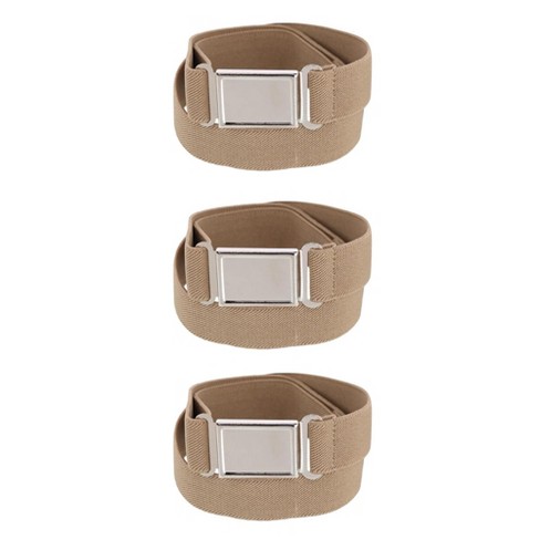 Ctm Kids' Adjustable Elastic Belt With Magnetic Buckle (pack Of 3 ...