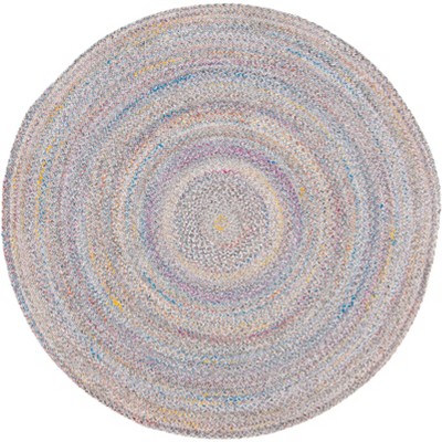 Braided Brd851 Hand Braided Area Rug - Yellow/grey - 7' Round ...