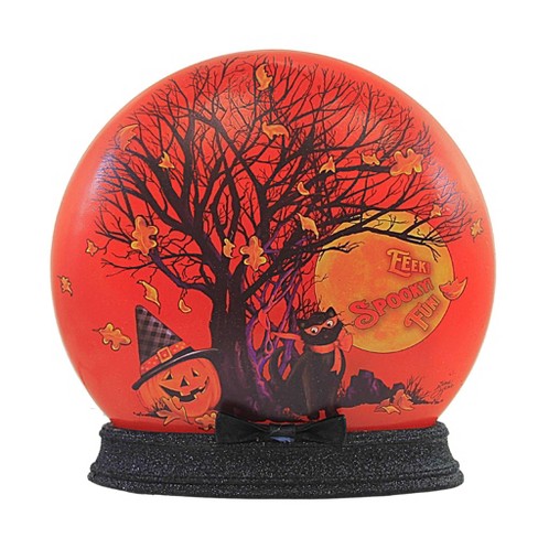 Stony Creek 7.5 Inch Spooky Tree Round Orb With Base Halloween Pre Lit ...