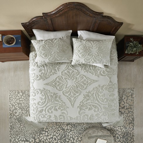 Better Trends Rylee Collection Sage Cotton Tufted Bedspread Set : Target