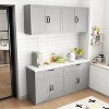 Famapy Gray Split Kitchen Pantry Cabinet Storage Cupboard : Target