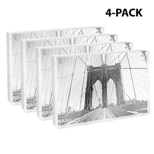 Isaac Jacobs 4” x 6” (4-Pack) Super Thick 23MM Clear Acrylic Magnetic ...
