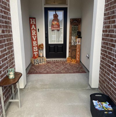 Southbury Washable Printed Diamond Persian Style Rug Rust - Threshold ...