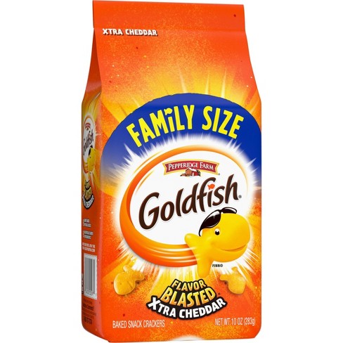 Pepperidge Farm Family Size Goldfish Flavor Blasted Extra Cheddar Snack ...