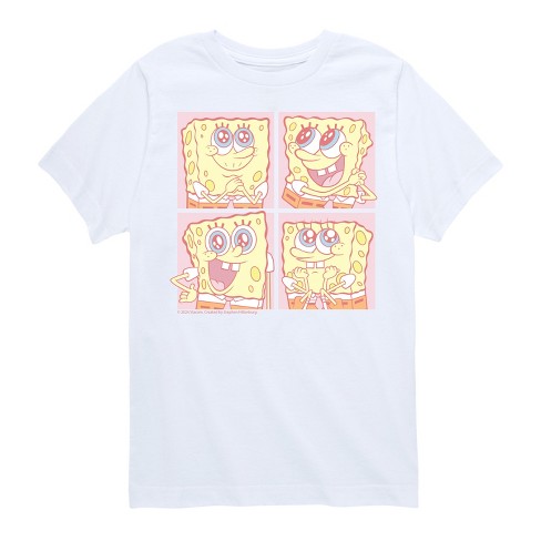 Spongebob Squarepants Cute Face Grid Short Sleeve Graphic T-shirt ...