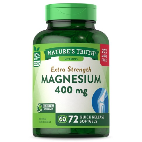 Nature's Truth Magnesium 400mg | 72 Softgels : Target