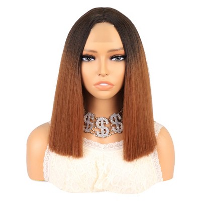 Unique Bargains Long Water Wave Lace Front Wigs For Women With Wig Cap ...