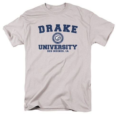 Campus Lab Drake University Official Circle Logo Adult T-shirt, Silver ...