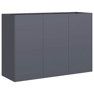 vidaXL Planter Anthracite Cold-rolled Steel Large Durable Planter : Target