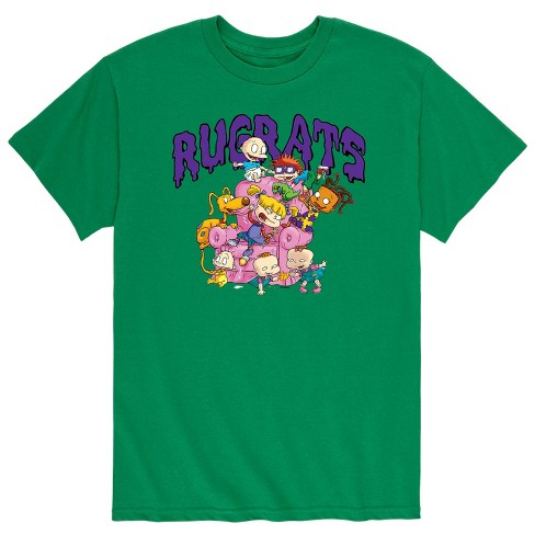 Men's Rugrats Pink Couch Short Sleeve Graphic T-shirt - Green - Large ...