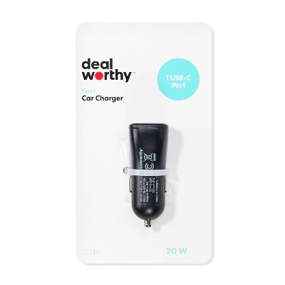 Single Port 20w Usb-c Car Charger - Dealworthy™ : Target