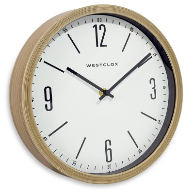 12" Modern Dial With Raised Number Wall Clock Gold - Westclox : Target