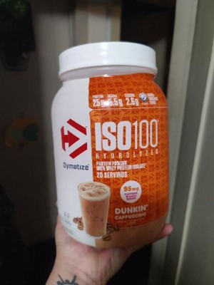 Dymatize 100% Whey Isolate Protein Powder - Dunkin Cappuccino - 20 ...