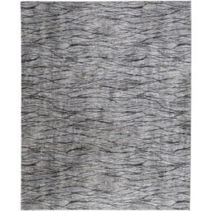 Gray Ivory and Tan Abstract Power Loom Area Rug : Target