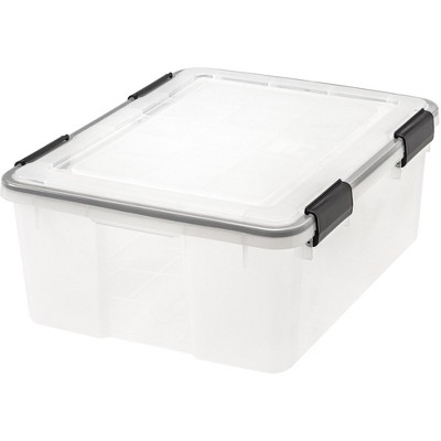 Iris Usa 62qt Weatherpro Airtight Plastic Storage Bin With Lid And Seal ...