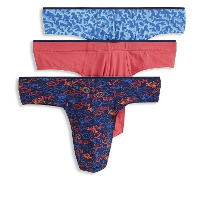 Jockey Men's Casual Cotton Stretch Thong - 3 Pack 2xl Something Fishy ...