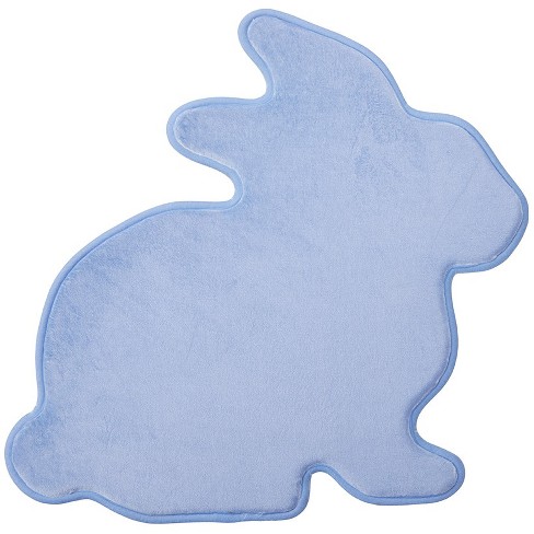Blue Floral Rabbit Bath Rug : Target