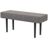 Homcom 39.25" End Of Bed Bench, Upholstered Entryway Bench With Steel ...