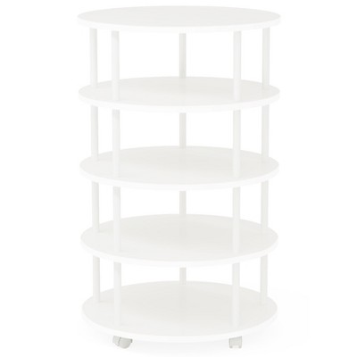 4 Tier Shoe Rack White Metal With Natural Wood - Brightroom™ : Target