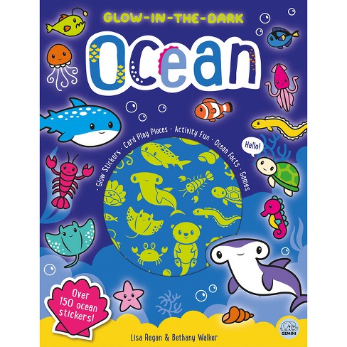 Glow-in-the-dark Ocean Sticker Activity Book - (glow-in-the-dark ...