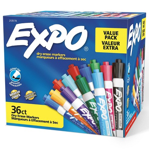 Expo 36ct Lo Odor Chisel Fashion Assorted Colors : Target