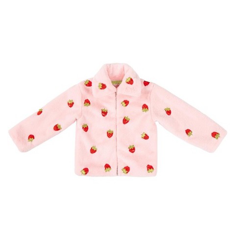 Strawberry Shortcake Premium Child Berry Cuddly Zip-up Jacket : Target