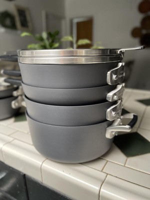 Select By Calphalon With Aquashield Nonstick 9pc Space-saving Cookware Set : Target