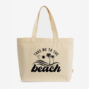 Simply Sage Market - Zippered Canvas Tote - Take Me To The Beach Wave ...