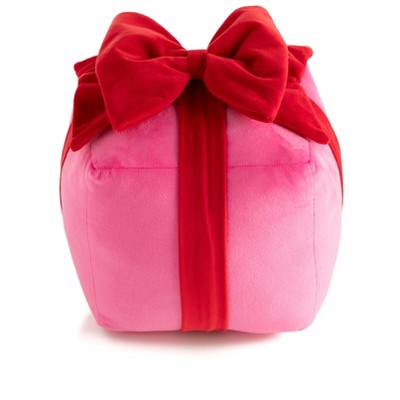 Shiraleah Medium Gift Box Shaped Pillow, Pink : Target