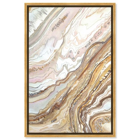 Art Remedy Royal Gold Geode Agate And Geode Wall Art, 36" X 54", Gold ...
