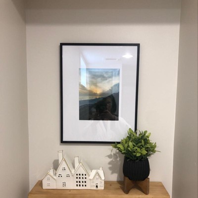 Thin Gallery Matted Photo Frame Black - Threshold™ : Target