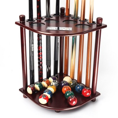 2-piece Cue Wall Rack For 6 Pool Cue - Mahogany : Target