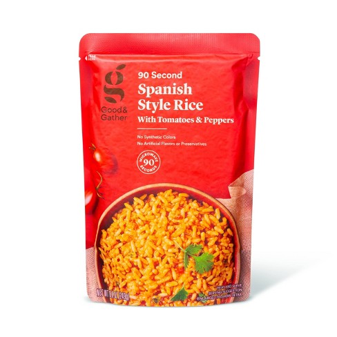 90 Second Spanish Style Rice With Tomatoes And Peppers Microwavable ...