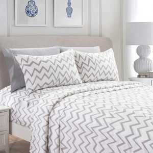Elegant Comfort 6-Piece Chevron Pattern - Soft as a Hotel Premium ...