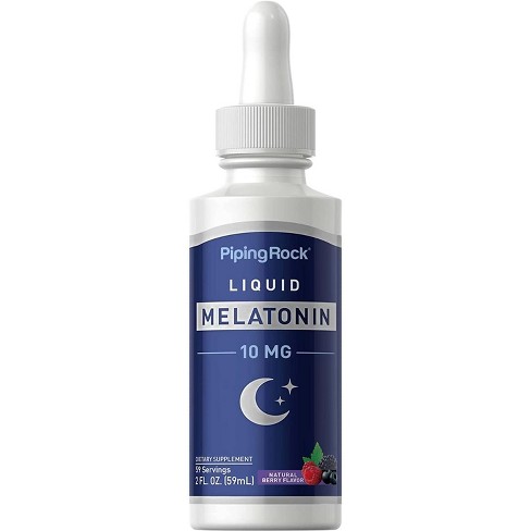 Piping Rock Liquid Melatonin 10mg | 2 Fl Oz | Natural Berry Flavor : Target