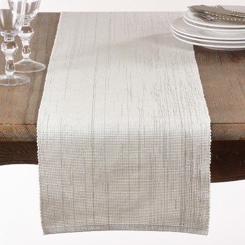 Saro Lifestyle Table Runner With Shimmering Ribbed Design : Target