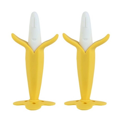 Maison Infant Banana Teether, Self-soothing Pain Relief Soft Silicone ...