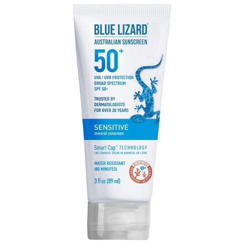 Blue Lizard Sensitive Sunscreen Tube - Spf 50 - 3 Fl Oz : Target