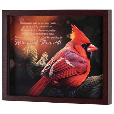 Dicksons How Great Thou Art Cardinal, Red 15 x 12 Inch MDF/Glass Framed ...