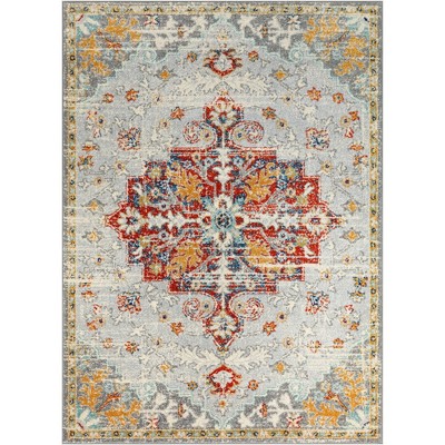 Nourison Glam Modern Vintage Indoor Area Rug Grey Multicolor 5'3" X 7'3 ...