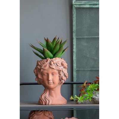 Xiyuyeu Classic Greek Style Plant Pots Cement Head Planter Indoor ...