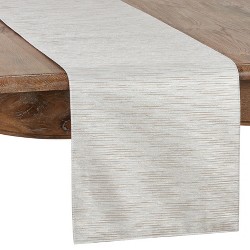 Saro Lifestyle Metallic Foil Print With Accented Faux Fur Runner : Target