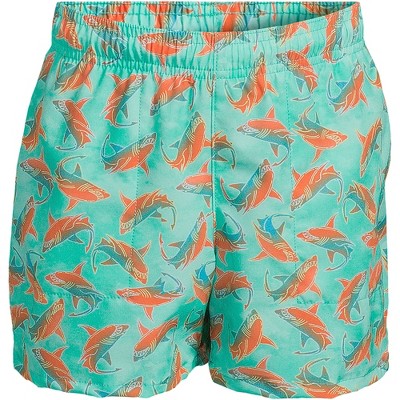 Lands' End Kids Short Length Swim Trunk - 2x Large - Island Aqua Bright ...