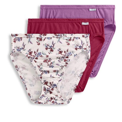Jockey Women's Plus Size Elance Hipster - 3 Pack 8 Red Pear/warm Floral ...